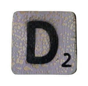 Houten Scrabble Letter D