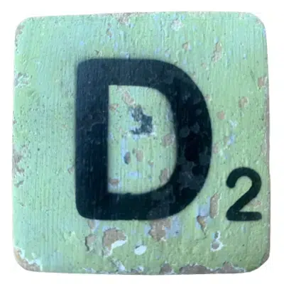 Houten Scrabble Letter D